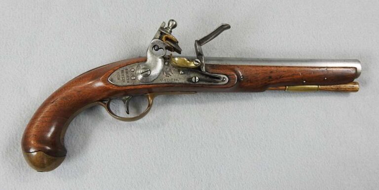 Rare U.S. Model 1811 Simeon North Flintlock Pistol | 1898andB-4.com