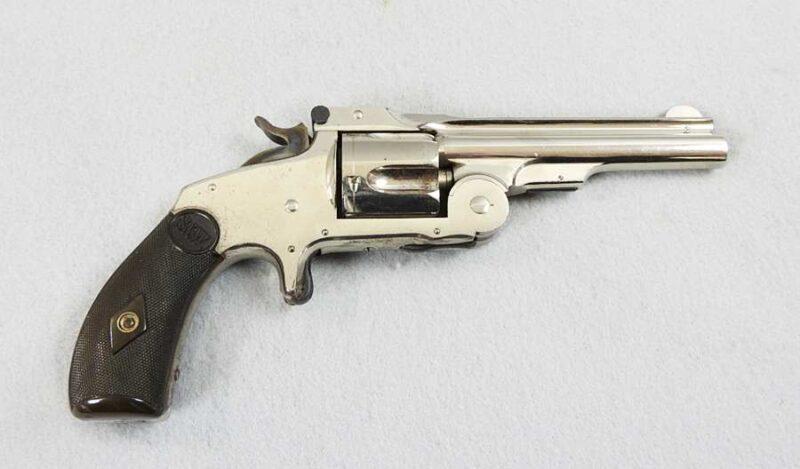 S&W 38 Single Action First Model Revolver_with Picture Box | 1898andB-4.com