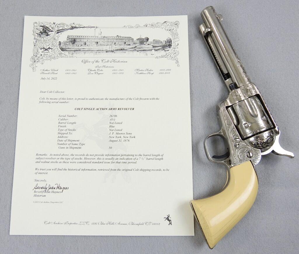 Colt S.A. Army 45, Engraved w/Colt Letter | 1898andB-4.com